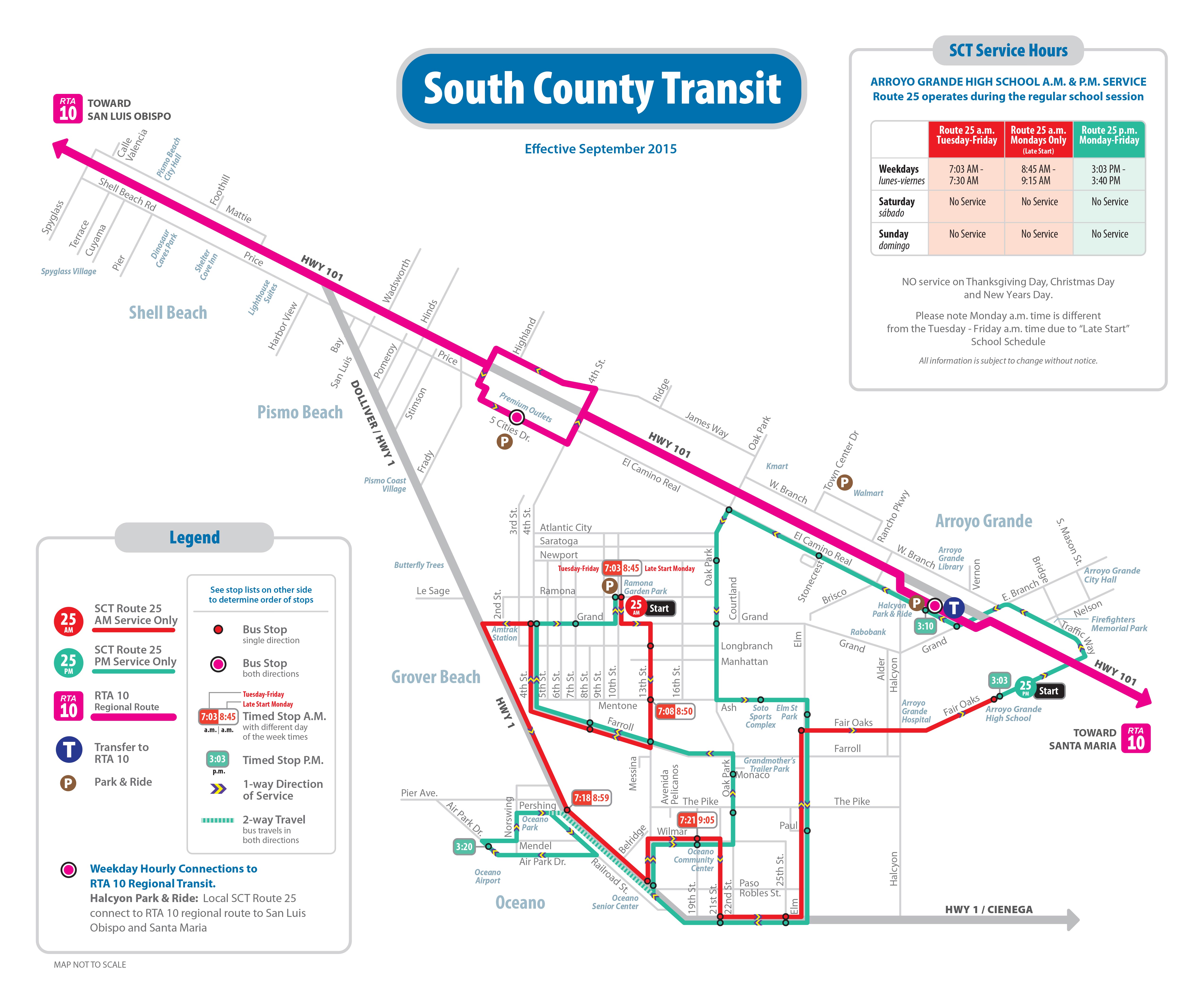 Route 25 Arroyo Grande High School | San Luis Obispo Regional Transit ...